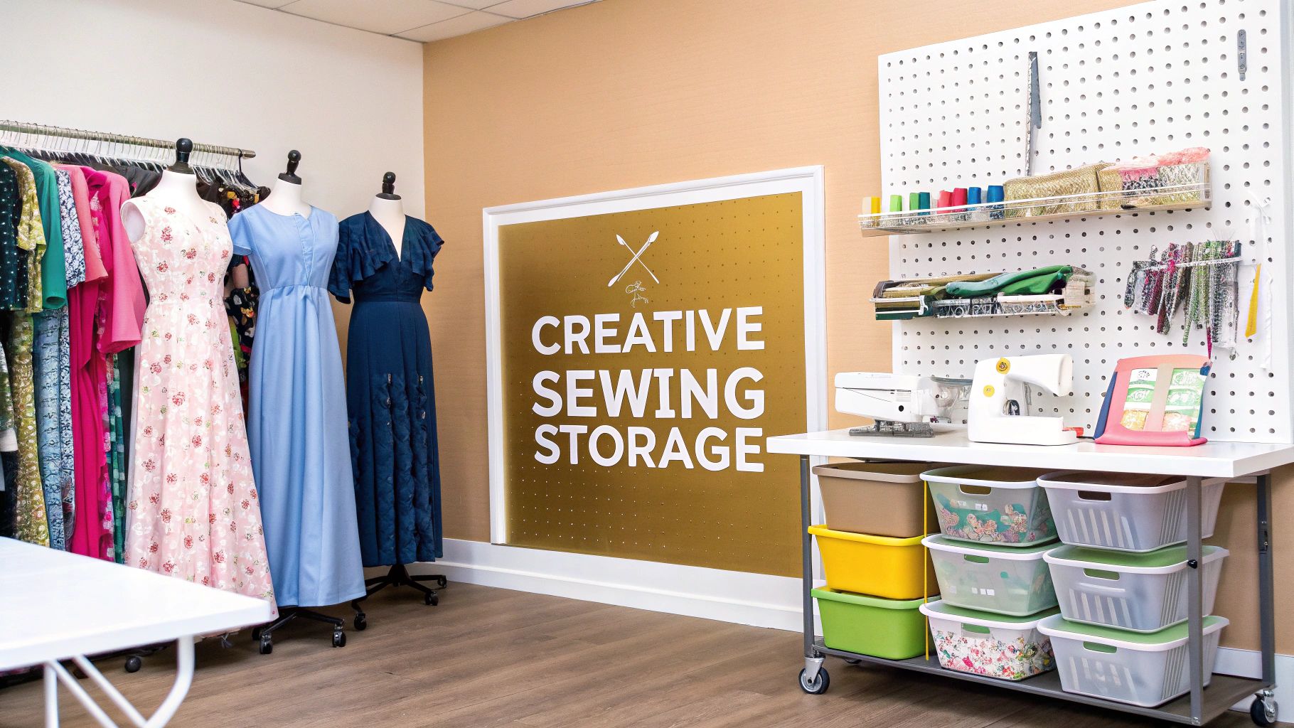 7 Creative Sewing Room Storage Ideas for 2025 - Display Guru Tailor ...