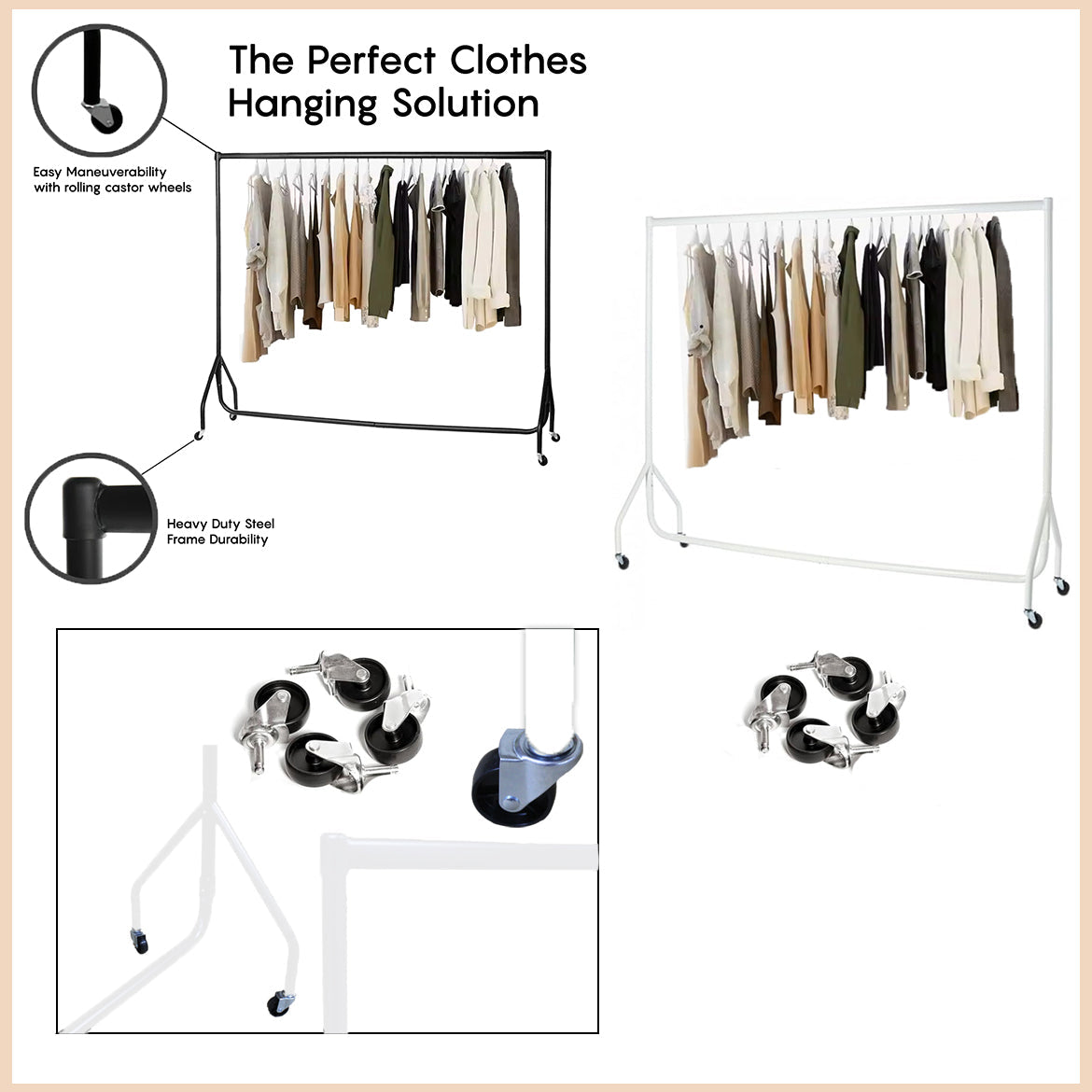 White Garment Rails - Display Guru Tailor Dummies & Garment Rails