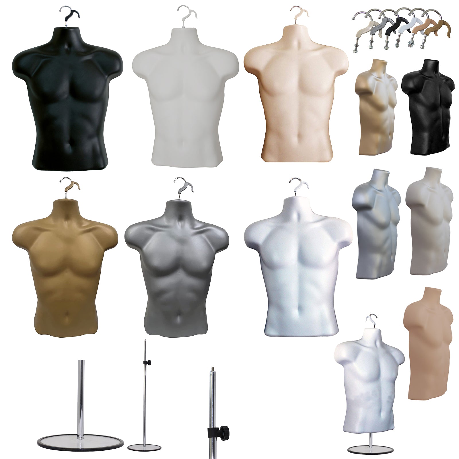 3/4 Male Body Forms With Stand - Display Guru Tailor Dummies & Garment ...